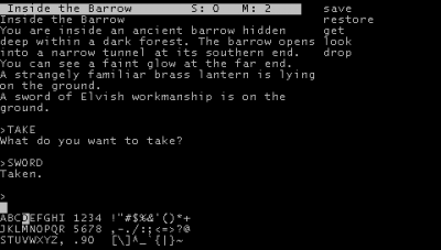 Frotz-PSP : un émulateur de jeux d'aventure textuels Interactive ...