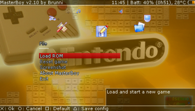 MasterBoy v2.10 : bugs en moins pour cet émulateur multi-consoles ...