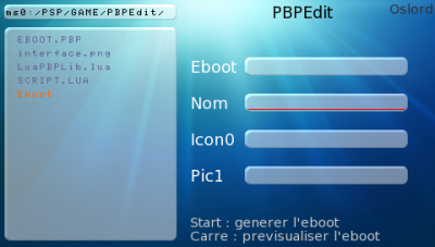 PBPEdit : modifiez vos eboot.pbp depuis votre PSP - GAMERGEN.COM