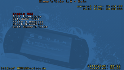 Sleep'n'Wake PSP v1.0 - Un réveil sur votre PSP ! - GAMERGEN.COM